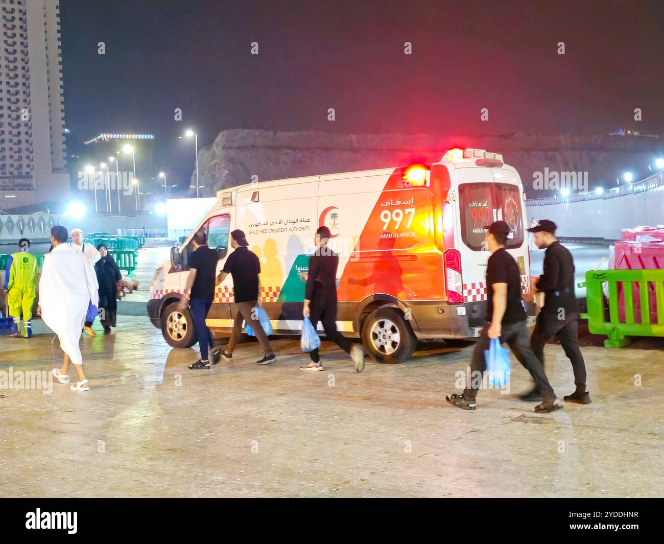 Mecca, Saudi Arabia, June 9 2024: an equipped ambulance of Saudi Arabia ...