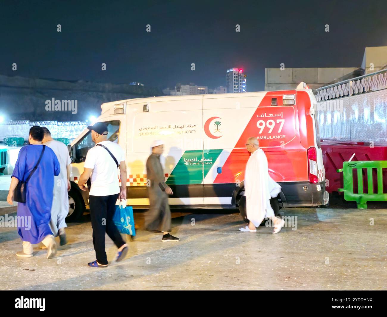 Mecca, Saudi Arabia, June 9 2024: an equipped ambulance of Saudi Arabia ...