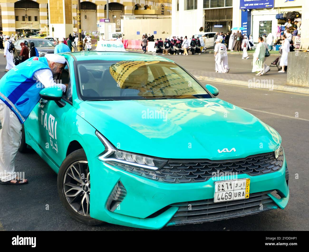 Mecca, Saudi Arabia, June 9 2024: Mecca Makkah Taxi, used to transport ...
