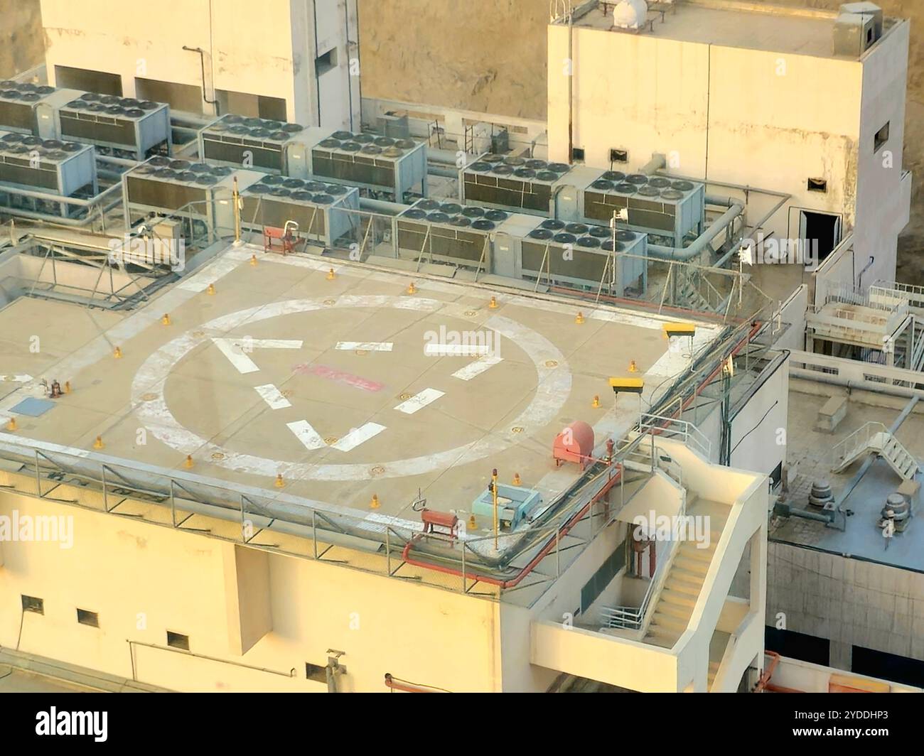 Mecca, Saudi Arabia, June 9 2024: A heliport, vertiport, a small ...