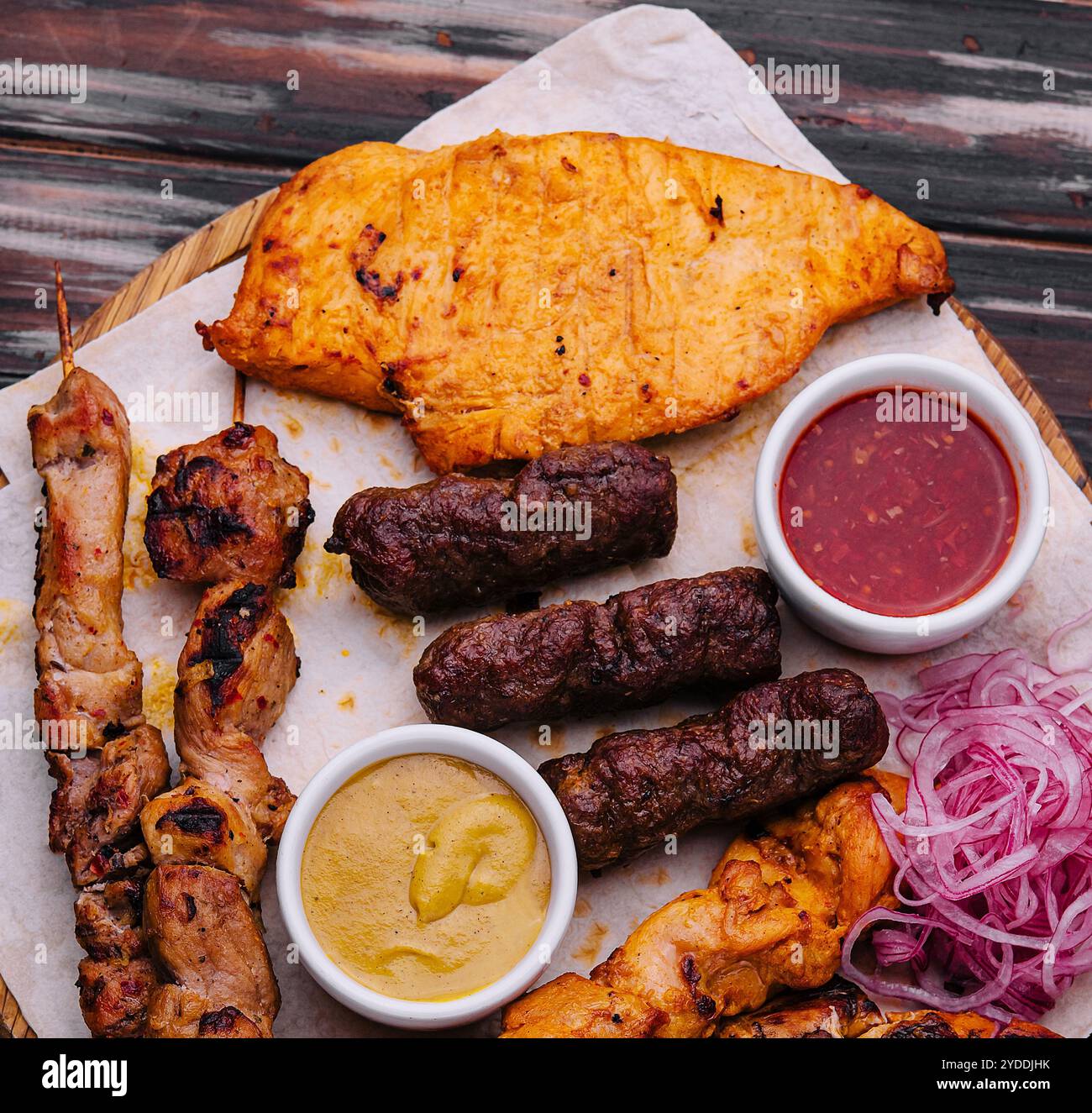 Assorted grilled pork beef hi-res stock photography and images - Alamy