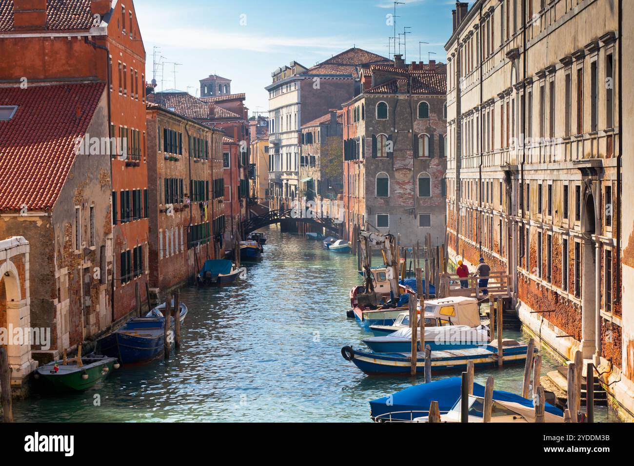 Venetian Canal. Horizontal shot Stock Photo - Alamy