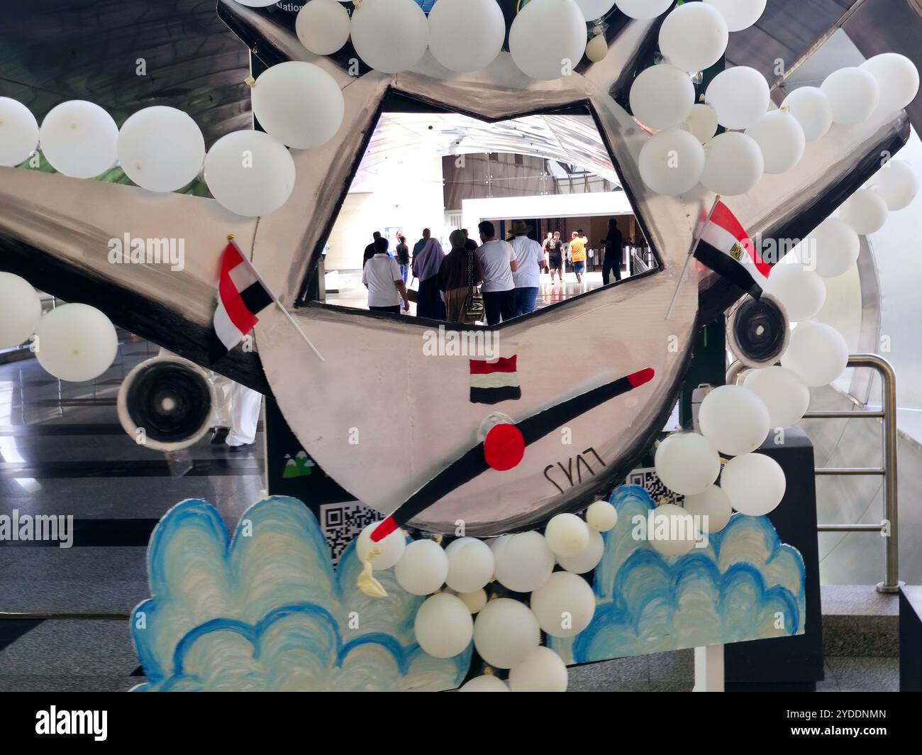 Cairo, Egypt, October 6 2024: A model of warplane aircraft as a ...