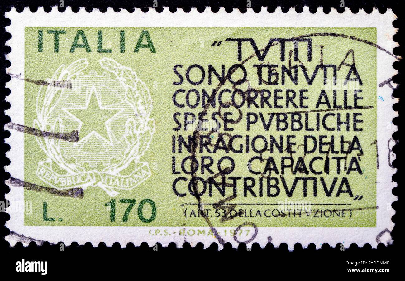 Article 53 of the Italian constitution - Propaganda for contributory ...