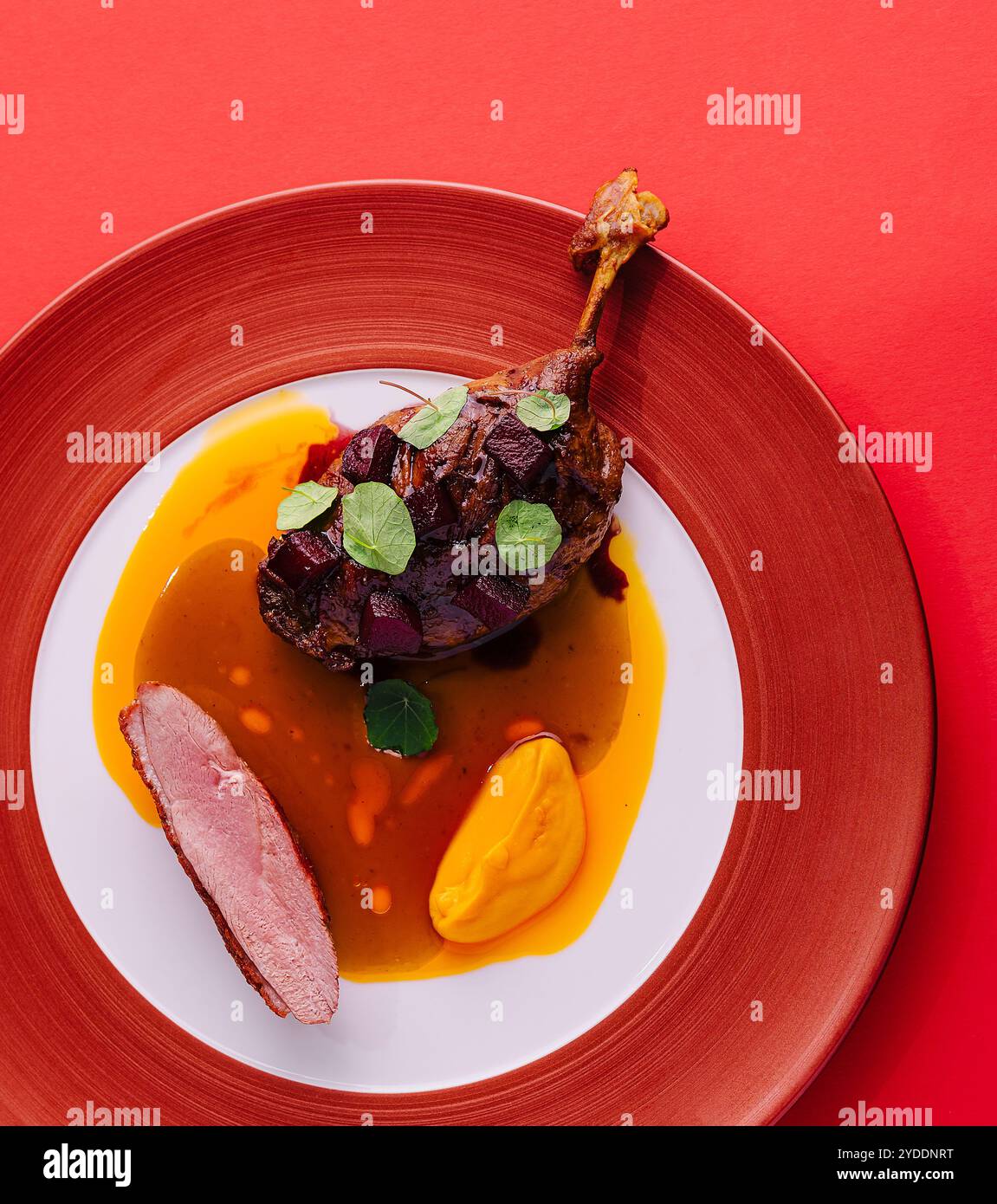Roasted duck leg puree hi-res stock photography and images - Alamy