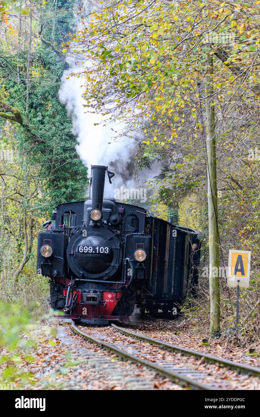 Steyr, Austria, 26 oct 2024, vintage museum train steyrtalbahn ...