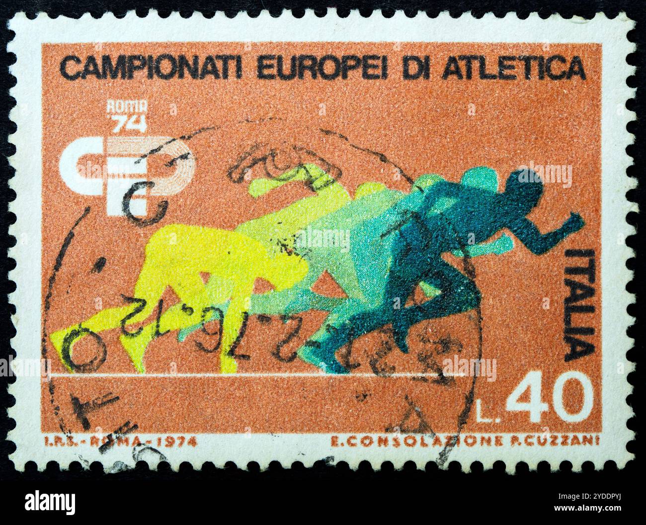 Race start - European Athletics Championships 1974 - Italian postage ...