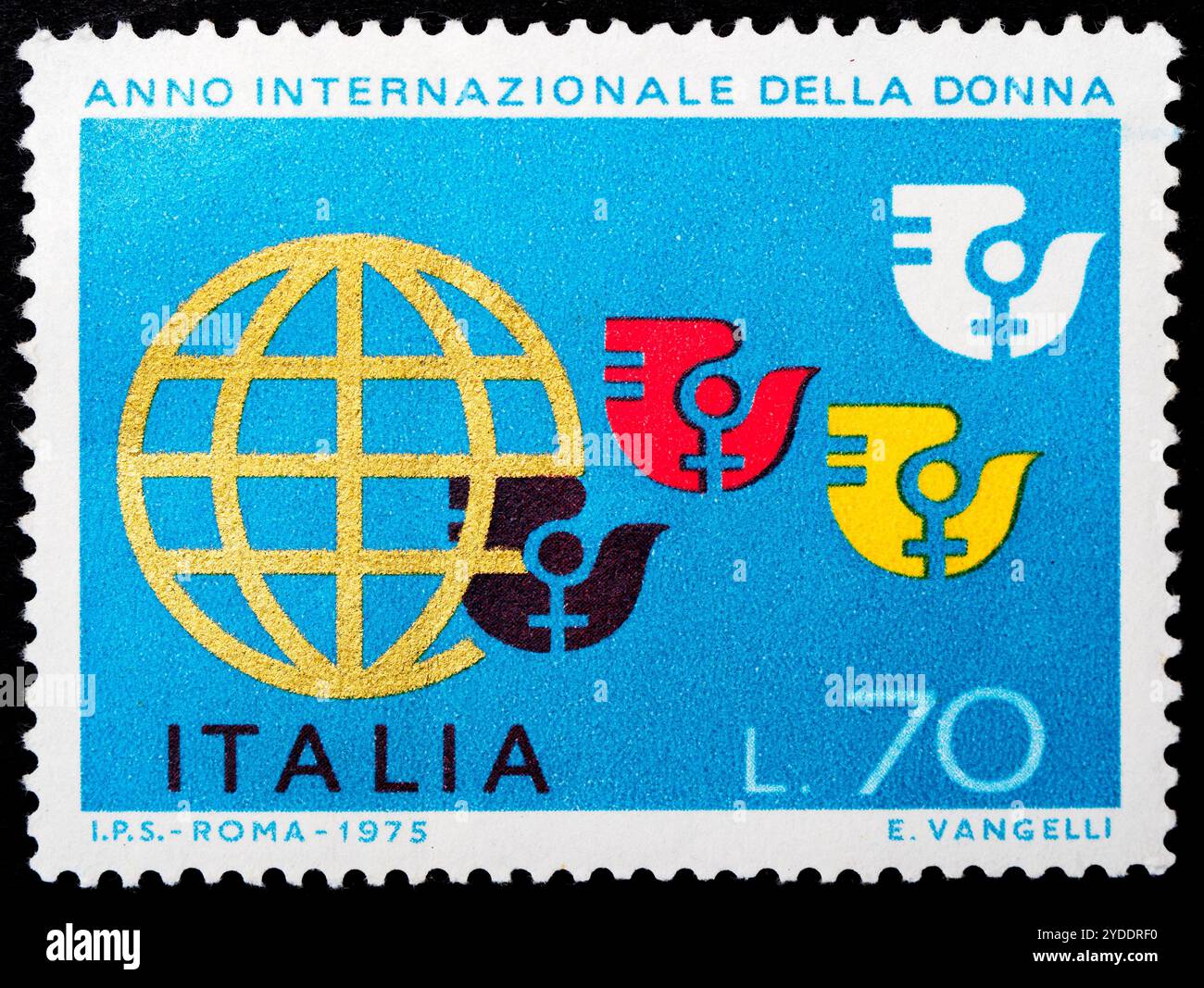 Stylized figures - International Women's Year 1975 - Italian postage ...