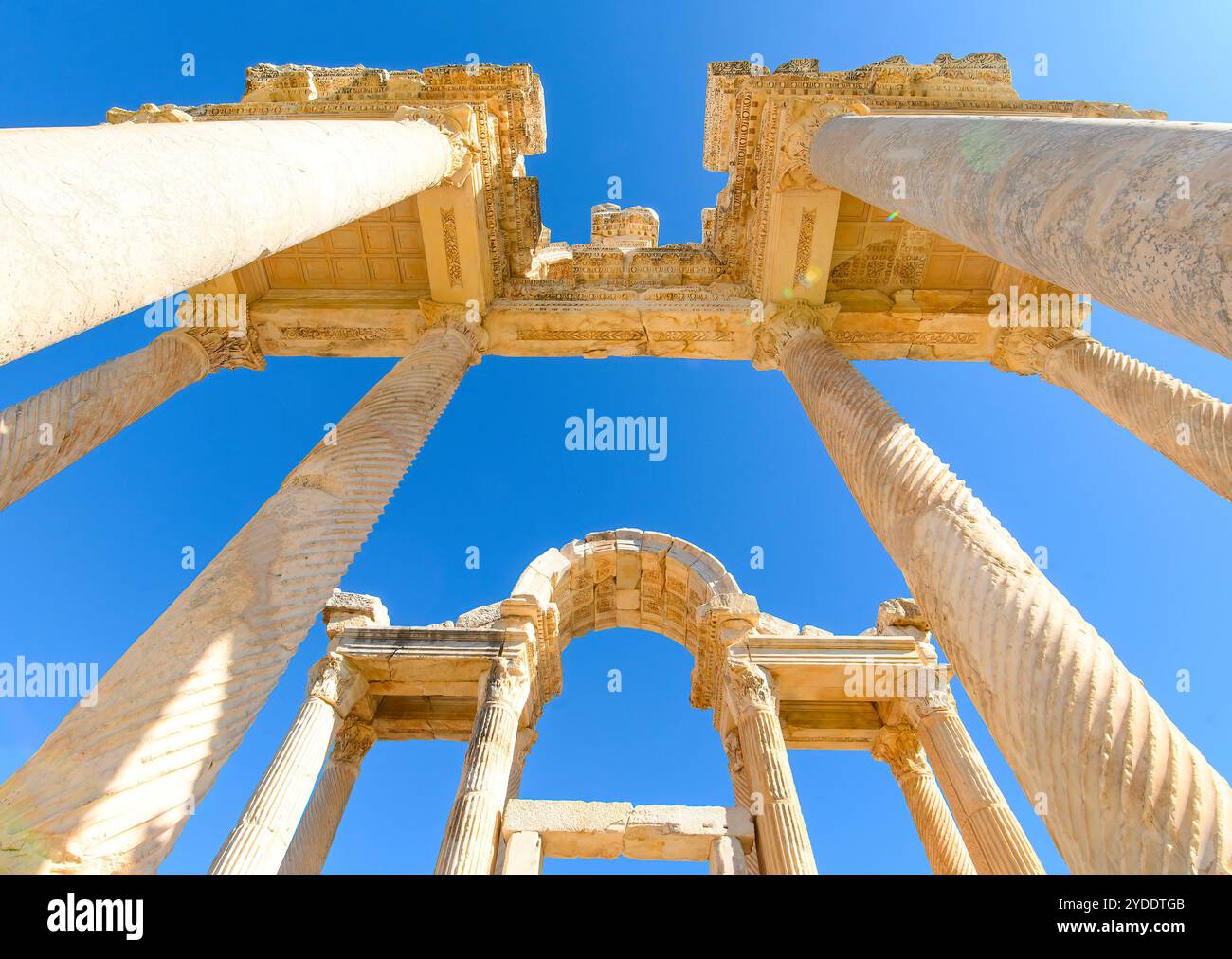 Aphrodisias Ancient city (Afrodisias) in Turkey. The ruins of The Tetrapylon, Monumental Gate ...