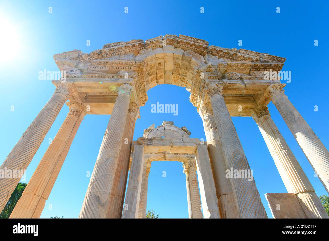 Aphrodisias Ancient city (Afrodisias) in Turkey. The ruins of The Tetrapylon, Monumental Gate ...