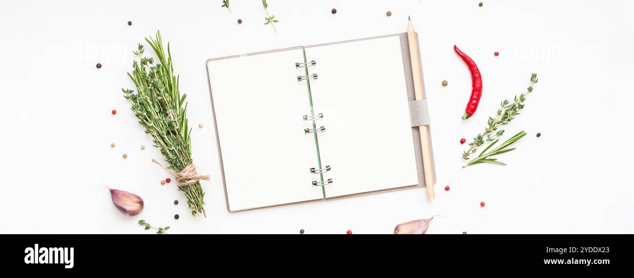 Blank recipe book pages Cut Out Stock Images & Pictures - Alamy