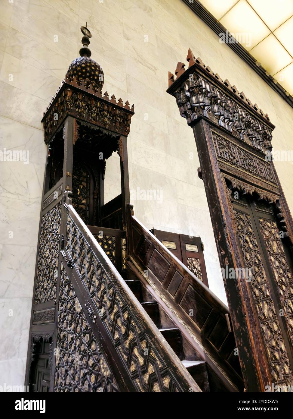 Cairo, Egypt, October 6 2024: Minbar AbouBakr Ibn Mizhar mosque, the ...