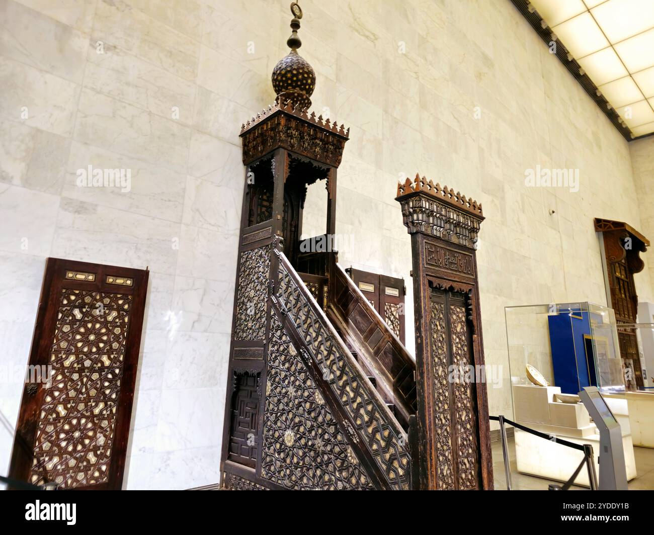 Cairo, Egypt, October 6 2024: Minbar AbouBakr Ibn Mizhar mosque, the ...