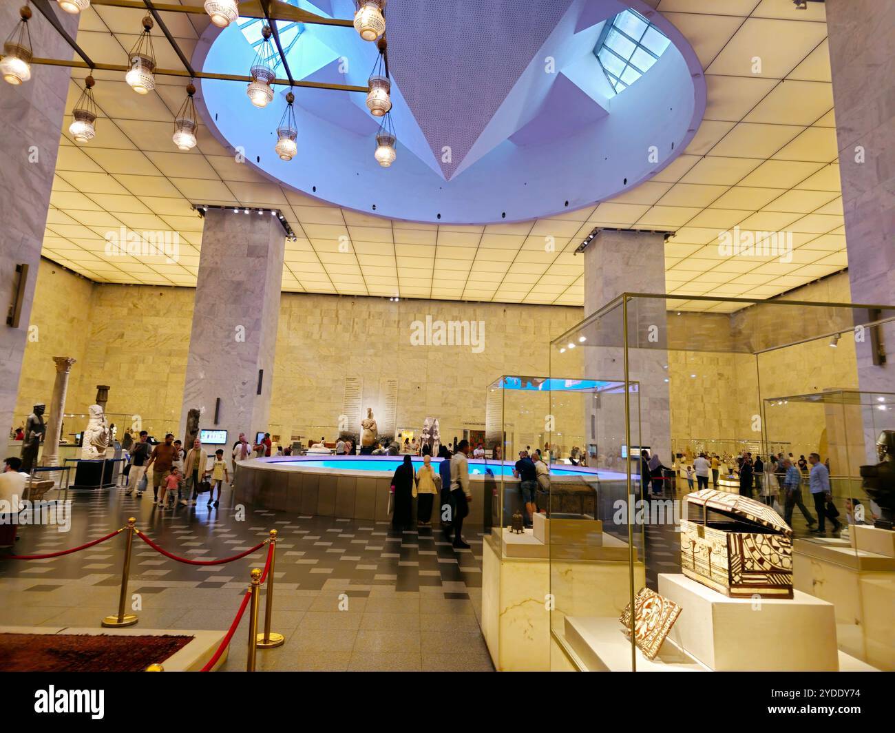 Cairo, Egypt, October 6 2024: The Main hall in The National Museum of ...
