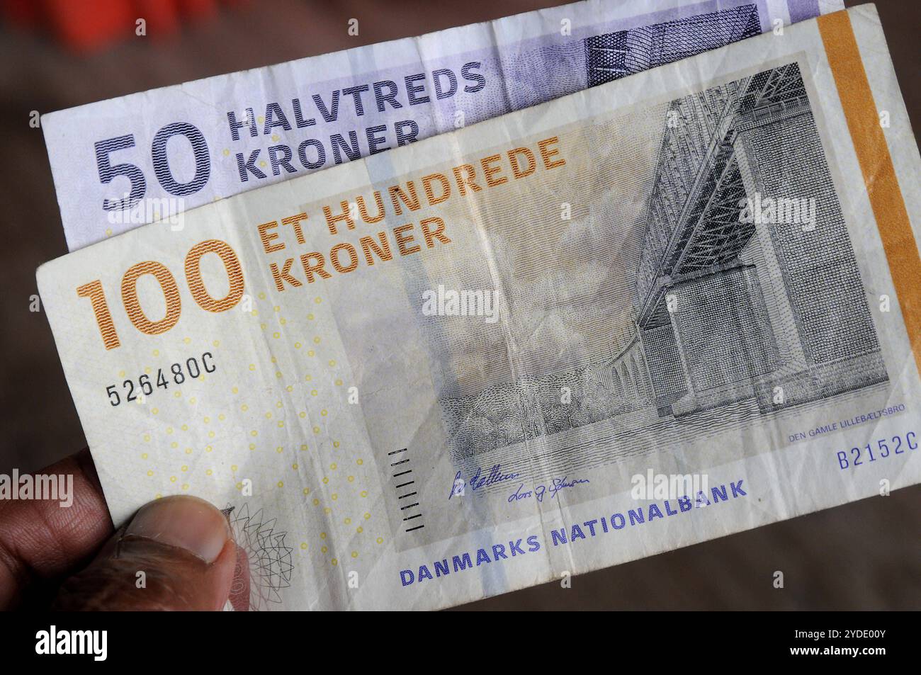 Copenhagen/ Denmark/26 OCT. 2024/Danish kroner notes or bills in danish ...