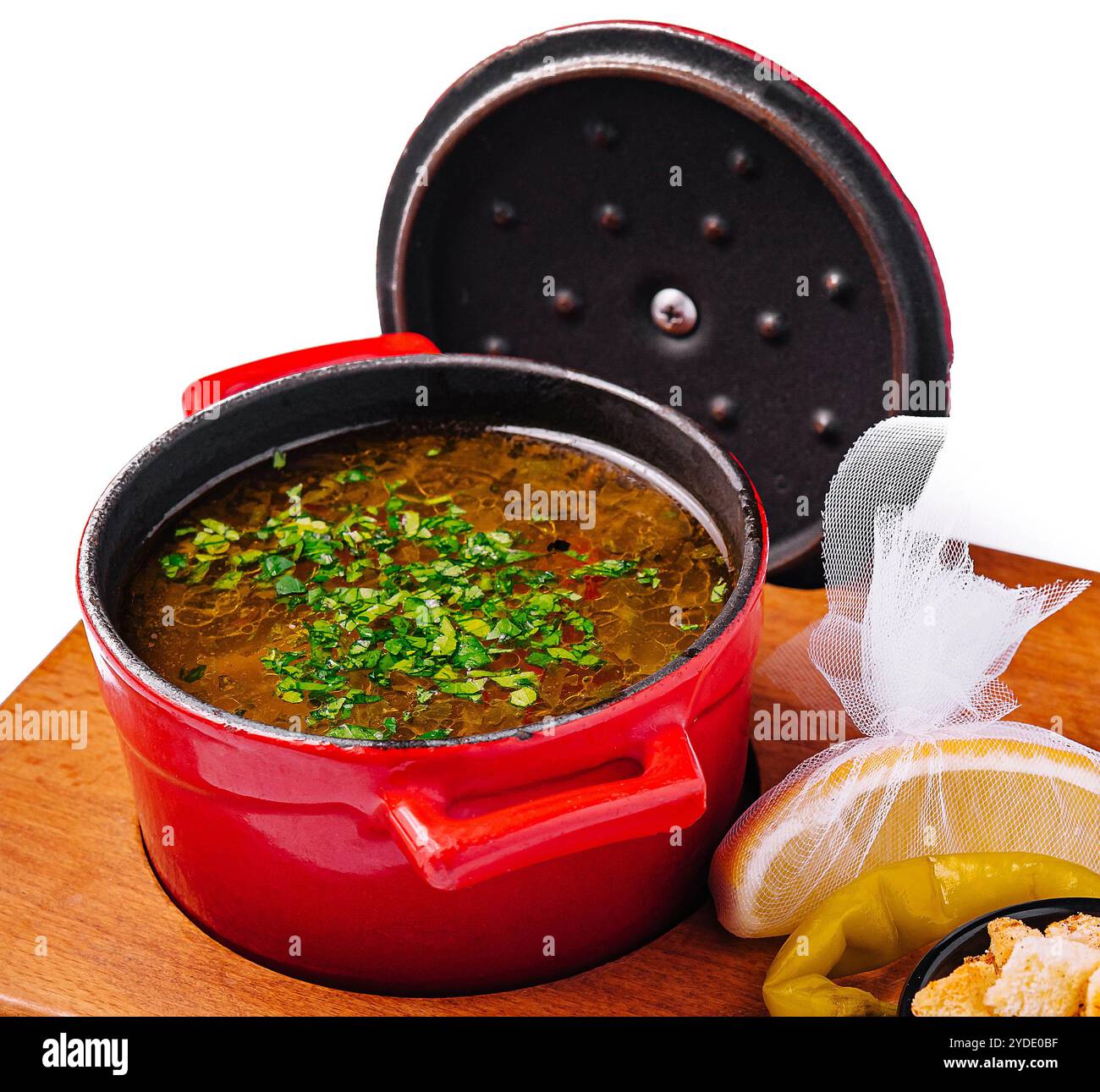 Plate of very hot and spicy soup Stock Photo - Alamy