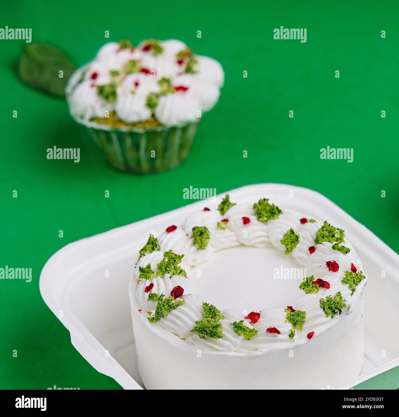 Turkish Maras Vanilla Ice Cream with Pistachio Powder Stock Photo - Alamy