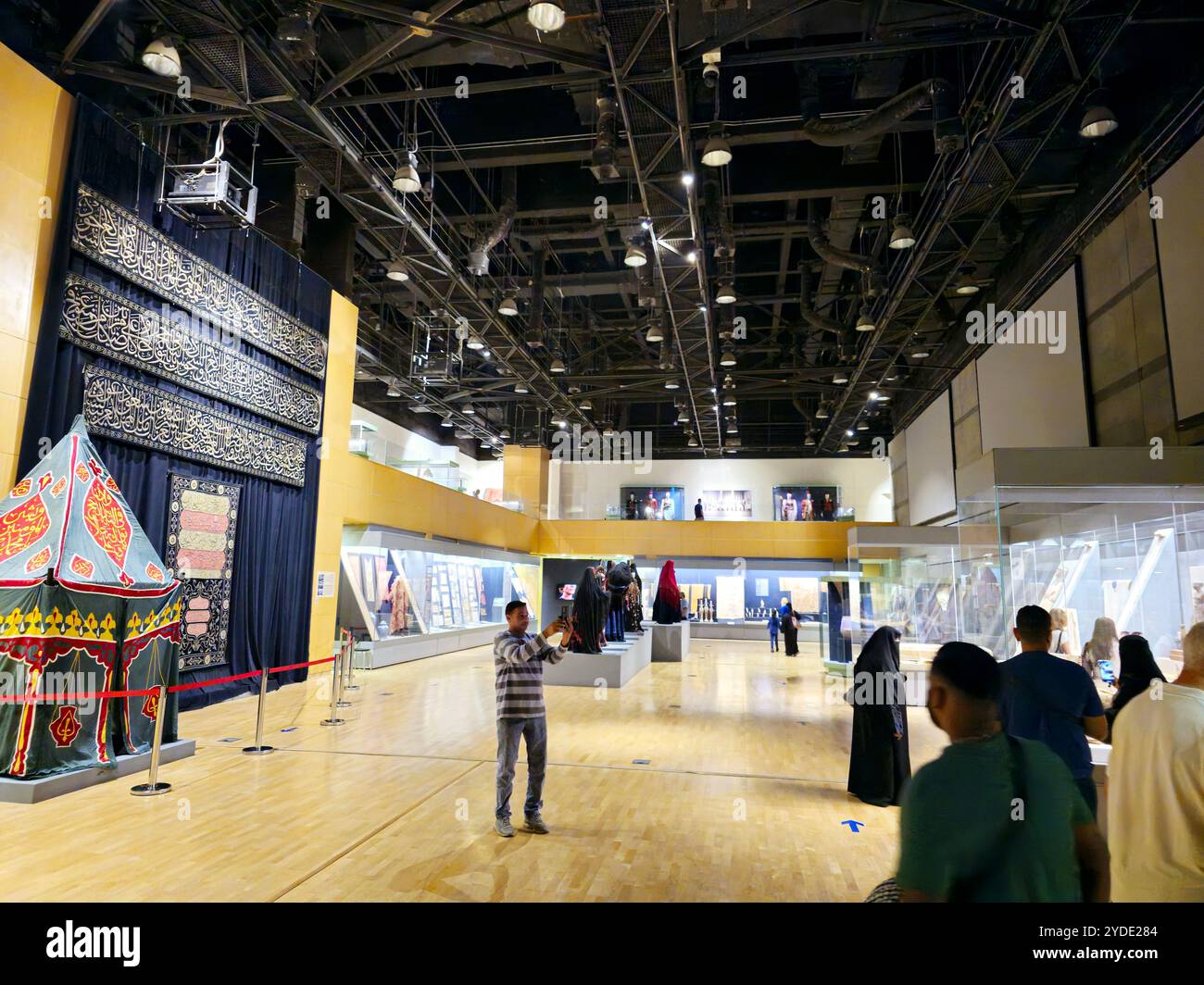 Cairo, Egypt, October 6 2024: The textile gallery inside The National ...