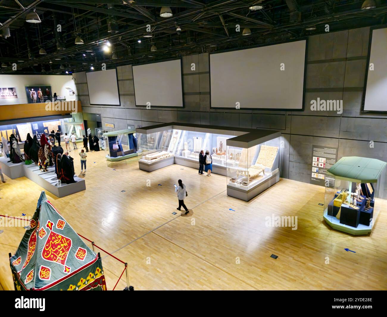 Cairo, Egypt, October 6 2024: The textile gallery inside The National ...