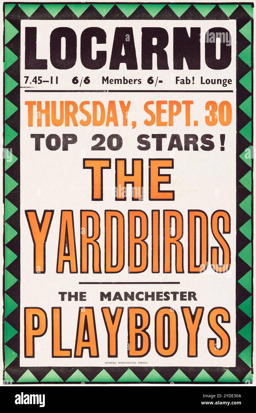The Yardbirds, The Manchester Playboys - Locarno Ballroom U.K. Concert ...