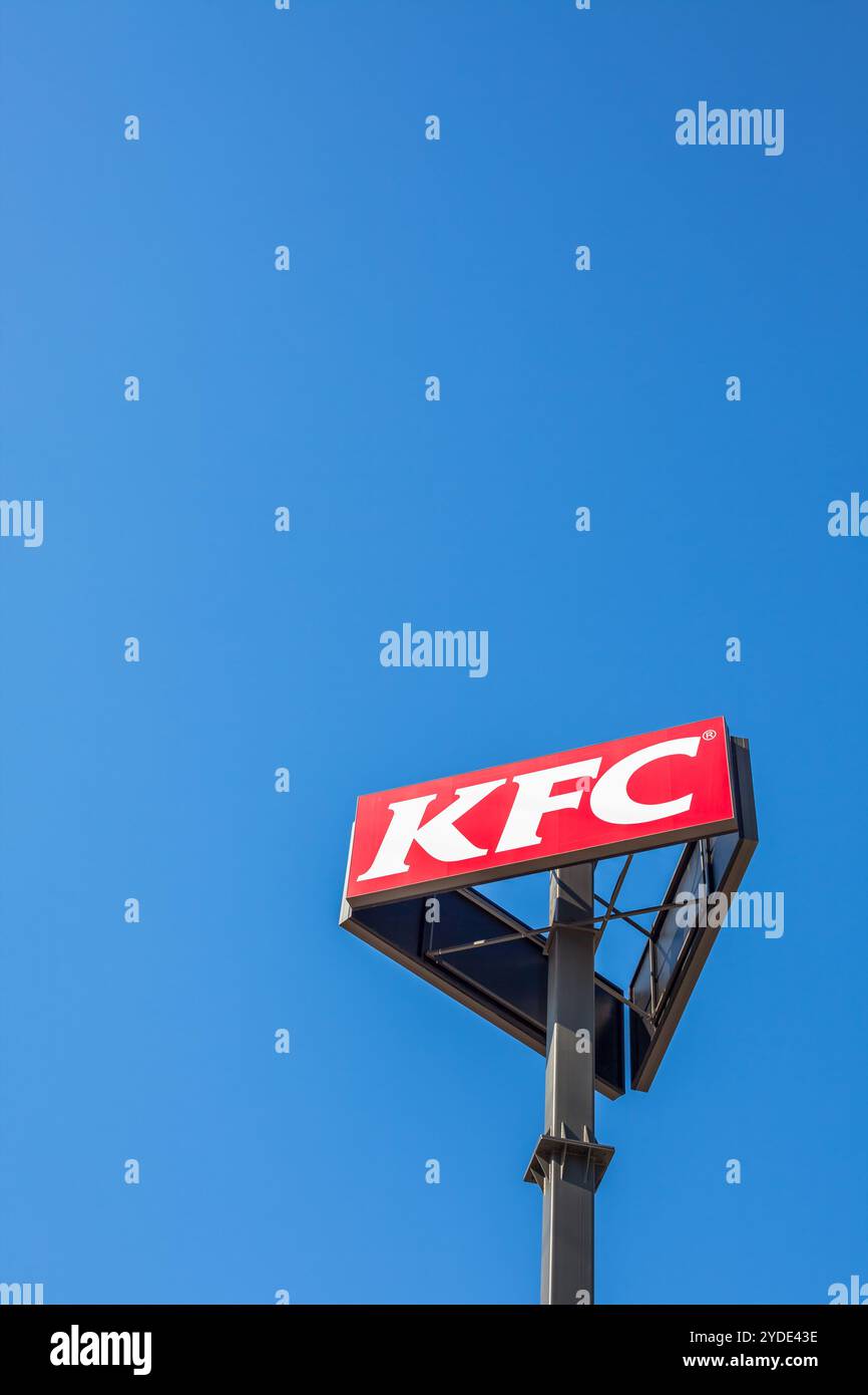 KFC fast food restaurant logo at its building Stock Photo - Alamy