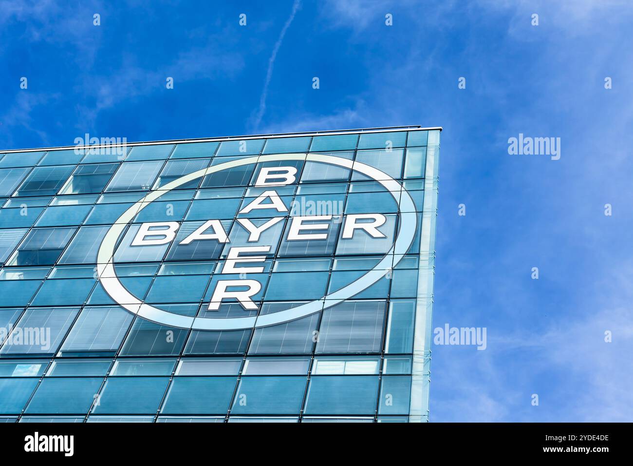 Bayer AG brand logo on its office building in Lyon Stock Photo - Alamy