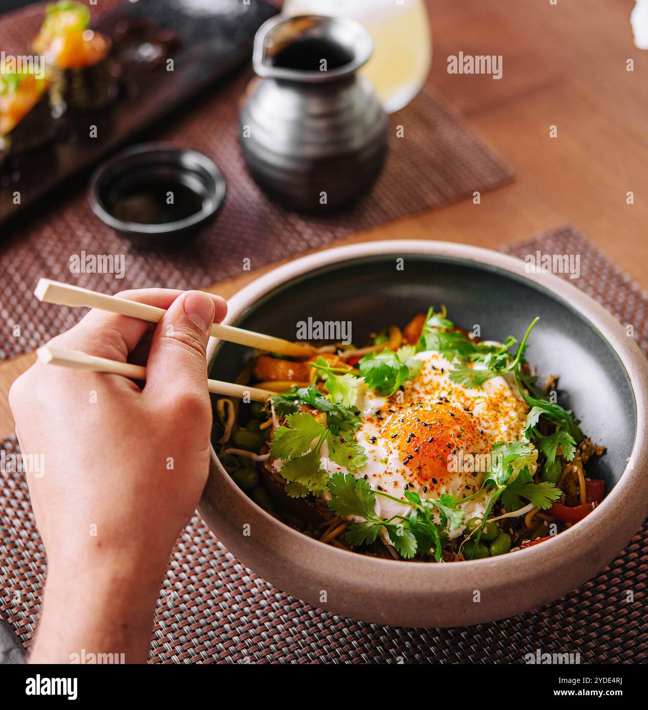Asian food ramen top view Stock Photo - Alamy