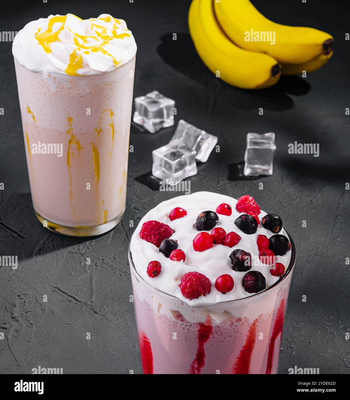 Strawberry banana milkshakes hi-res stock photography and images - Alamy