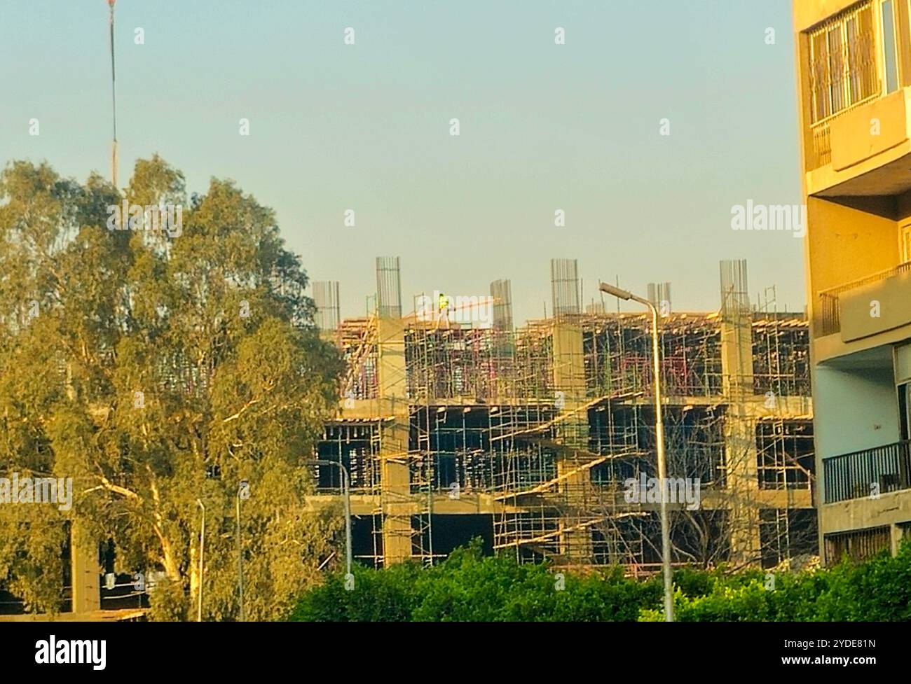 Cairo, Egypt, October 16 2024: A new hospital under construction ...