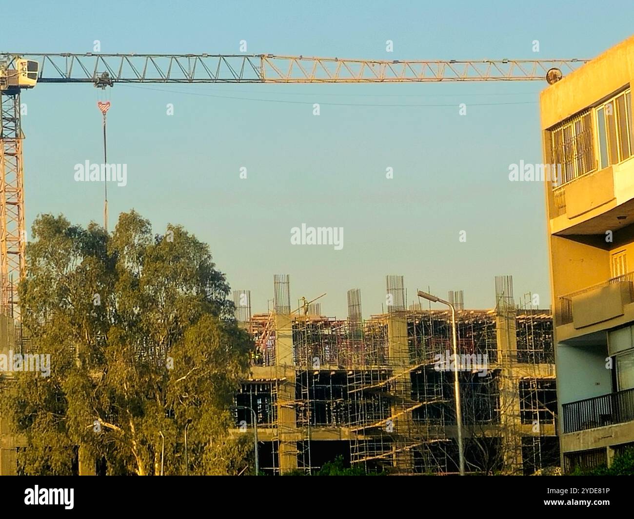 Cairo, Egypt, October 16 2024: A new hospital under construction ...