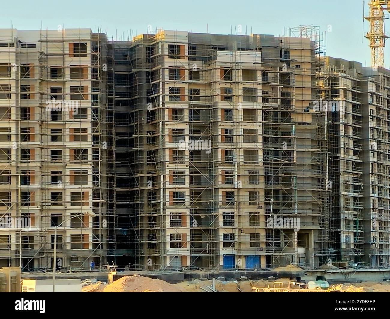 Giza, Egypt, October 20 2024: A construction site of new high rise in ...