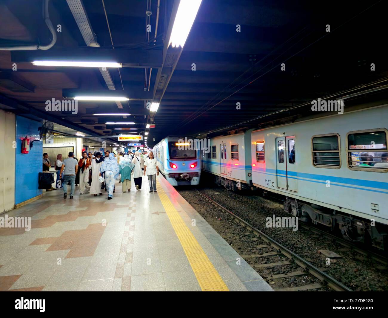 Cairo, Egypt, October 21 2024: First line of The Cairo tunnel metro, a rapid transit system in ...