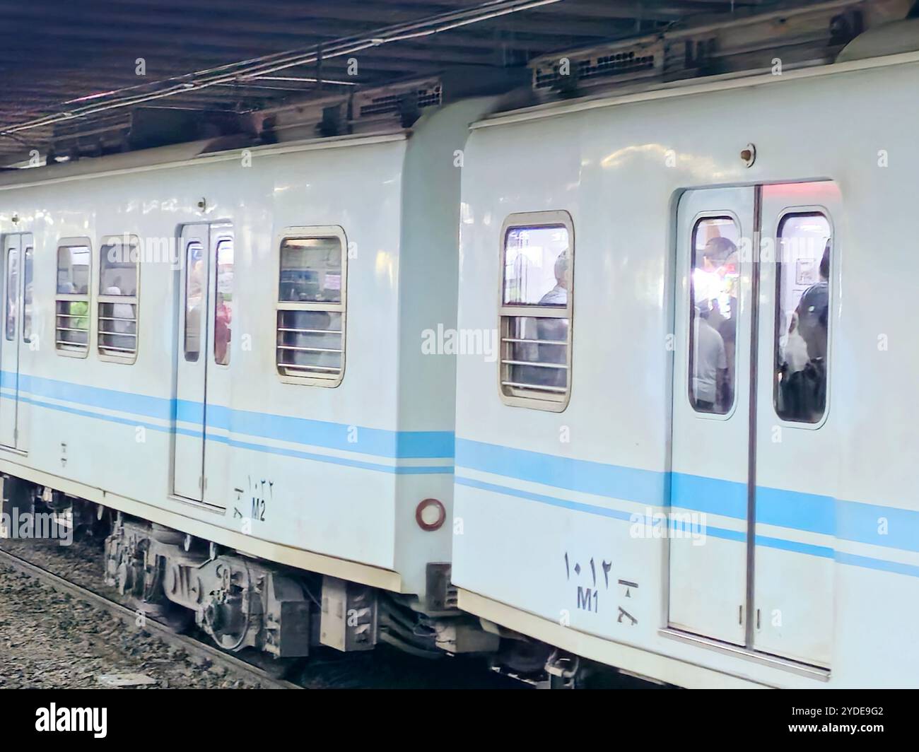 Cairo, Egypt, October 21 2024: First line of The Cairo tunnel metro, a ...