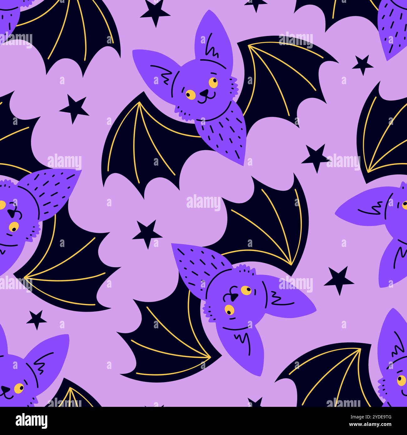 Cartoon seamless halloween bats Stock Vector Images - Alamy