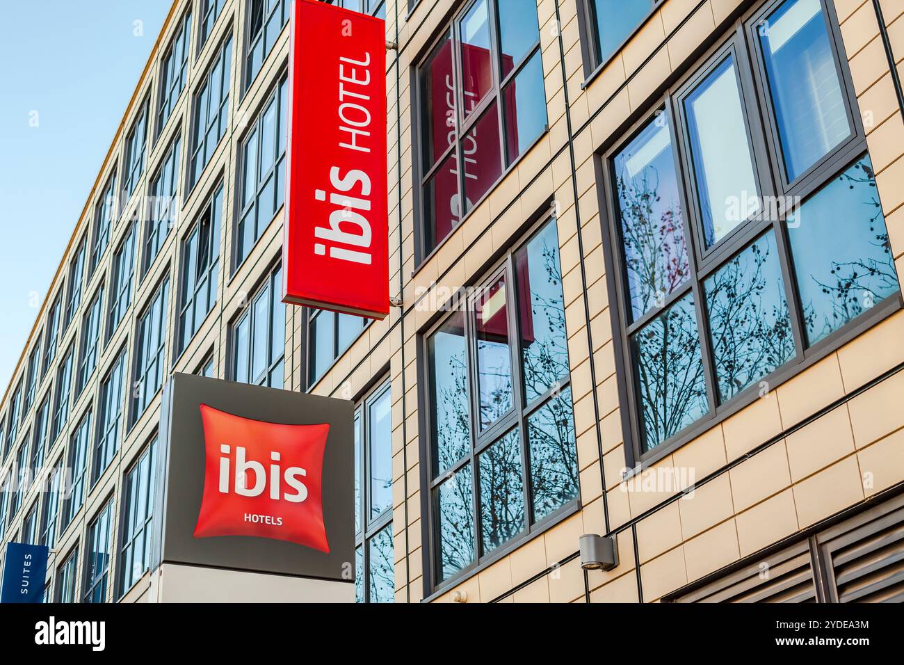 Ibis suites logo at hotel building in Munich Stock Photo - Alamy