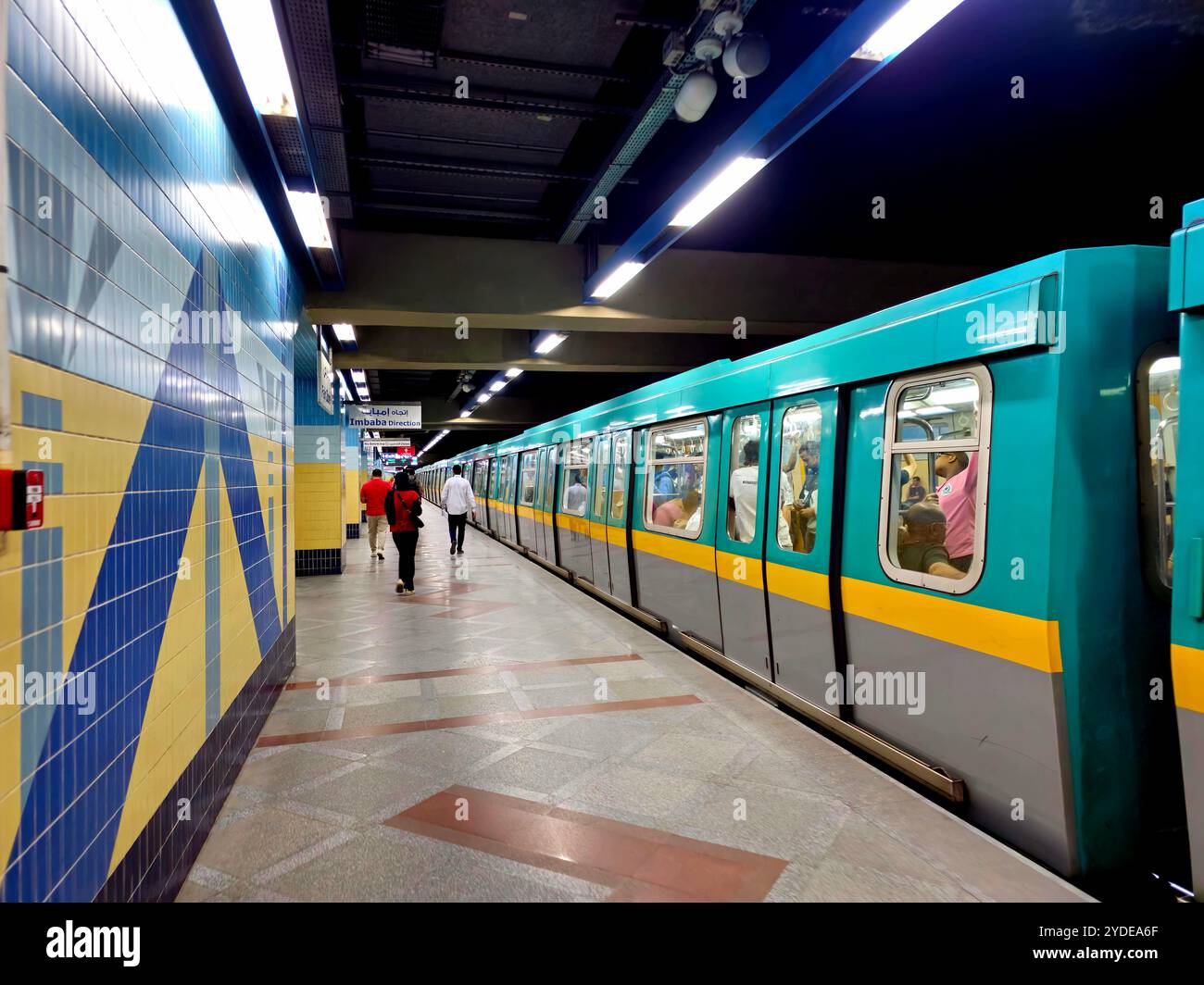 Cairo, Egypt, October 22 2024: The third line of The Cairo tunnel metro ...