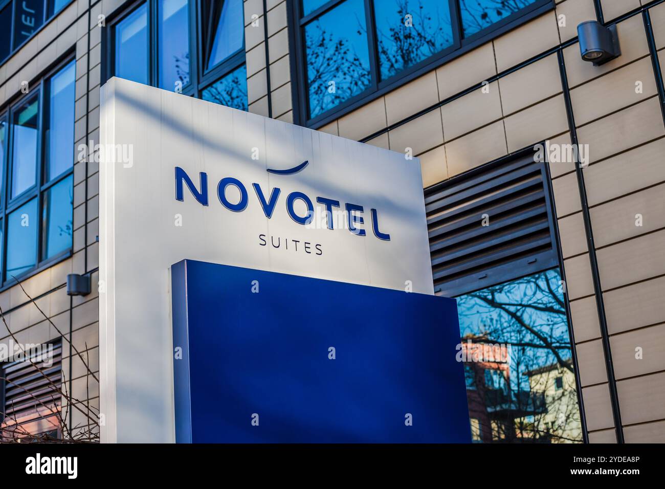 Novotel suites logo at hotel building in Munich Stock Photo - Alamy