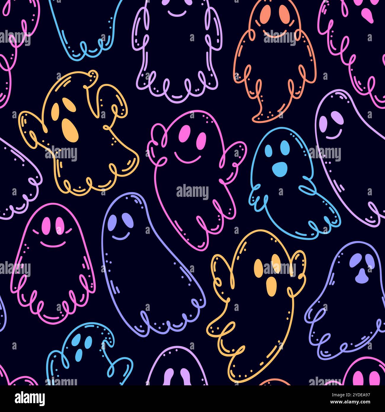 Happy halloween seamless haunted Stock Vector Images - Alamy