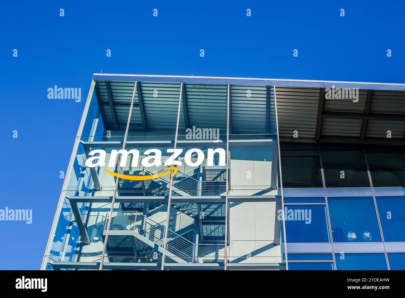 Amazon logo at office building, Munich Germany Stock Photo - Alamy