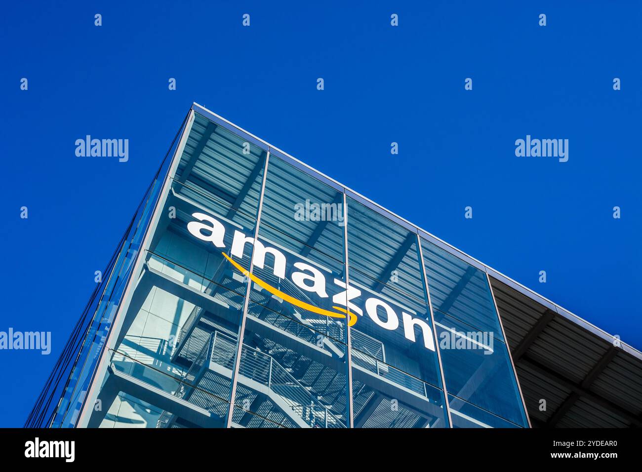 Amazon logo at office building, Munich Germany Stock Photo - Alamy