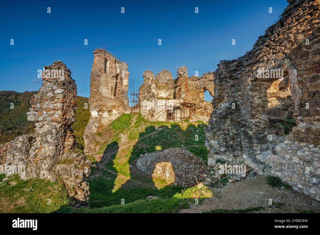 Čičva Castle (Čičava) ruins, 13th century, near Vranov nad Topľou ...
