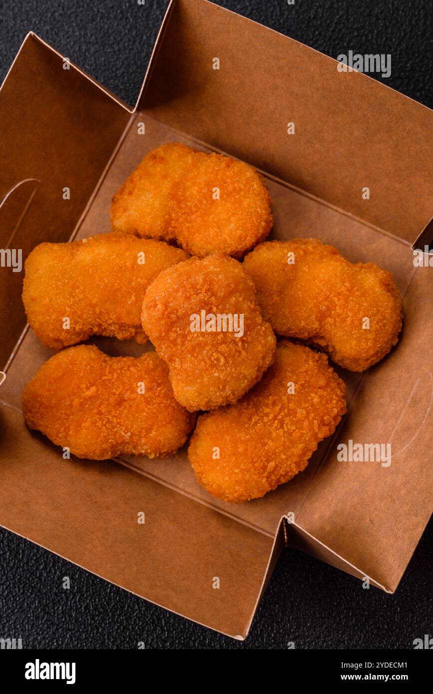 fried chicken pane chicken breast fillets isolated on white background ...