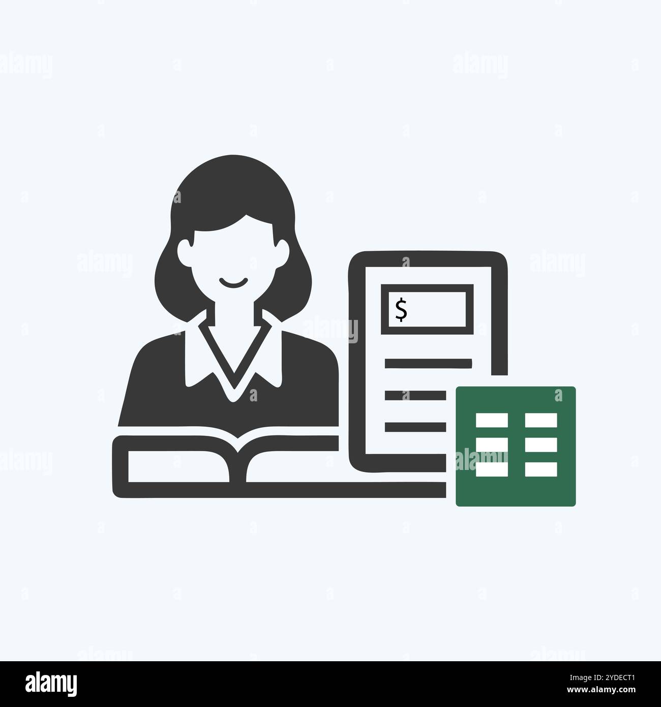 Bookkeeping icon vector art image Stock Vector Image & Art - Alamy