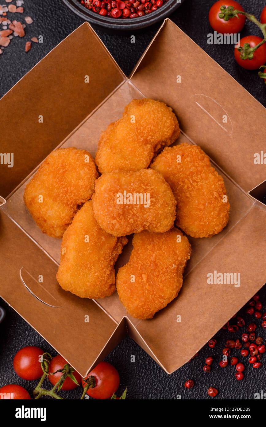 fried chicken pane chicken breast fillets isolated on white background ...