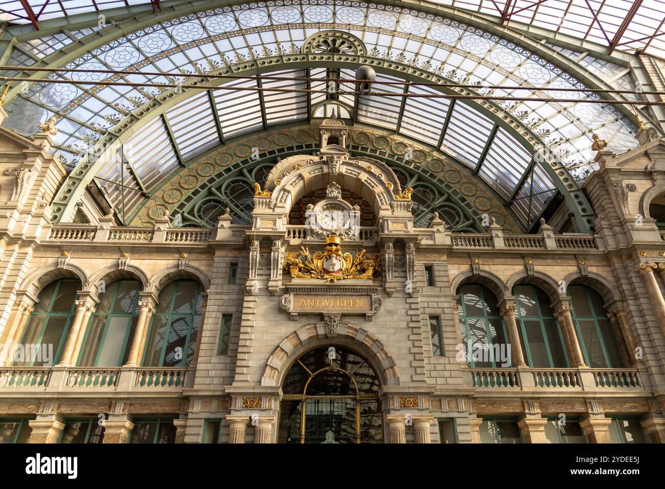 Antwerp, Belgium. 15 April 2023. Central Station Antwerp, The richly ...