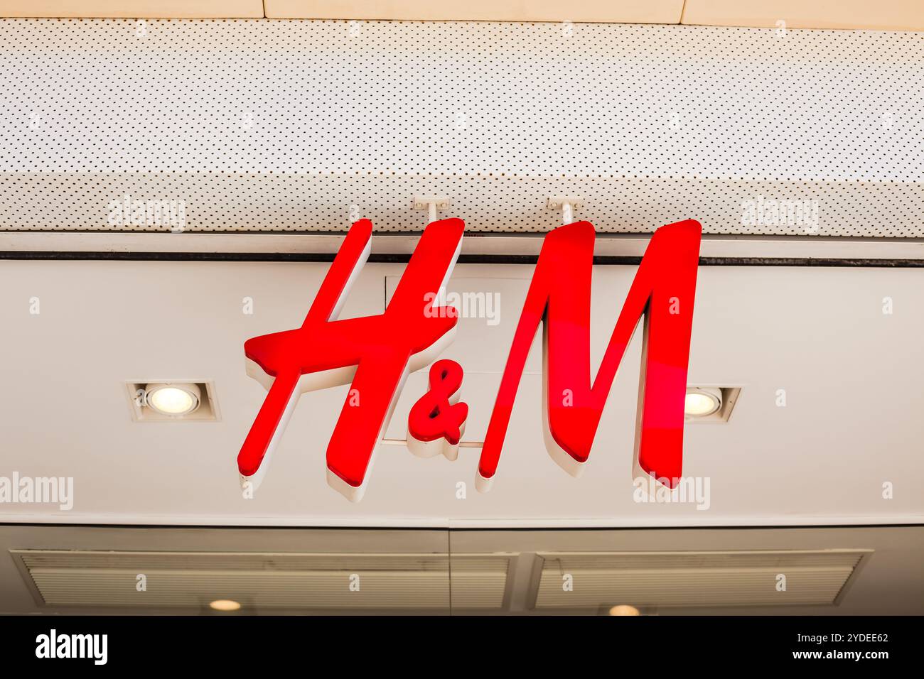 HM store brand logo at its building Stock Photo - Alamy