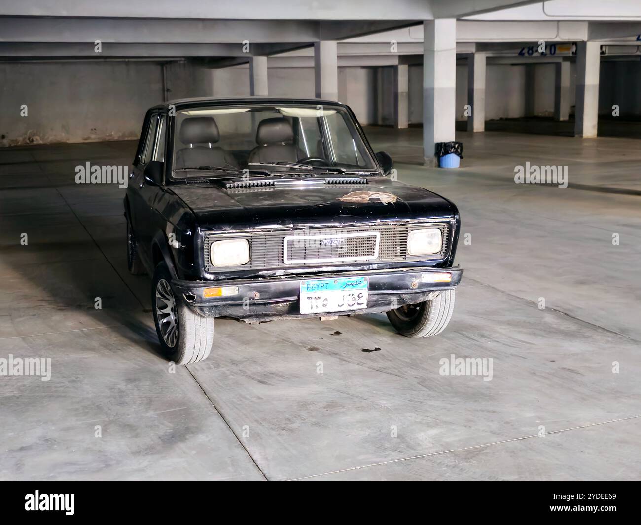 Cairo, Egypt, October 3 2024: vintage retro old Fiat 128, a transverse ...