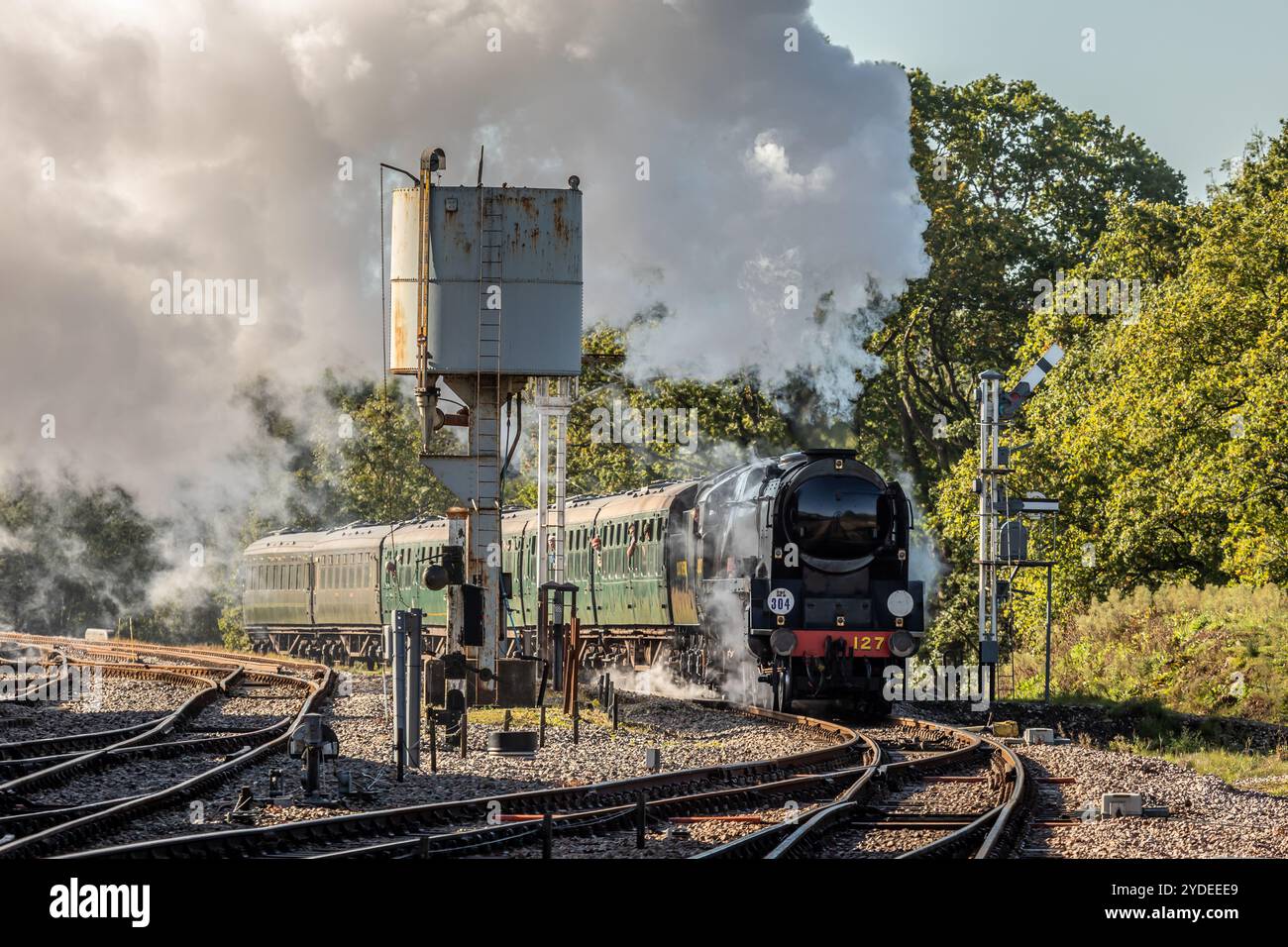 SR 'WC' 4-6-2 No. 21C127 'Taw Valley' approaches Horsted Keynes on the ...