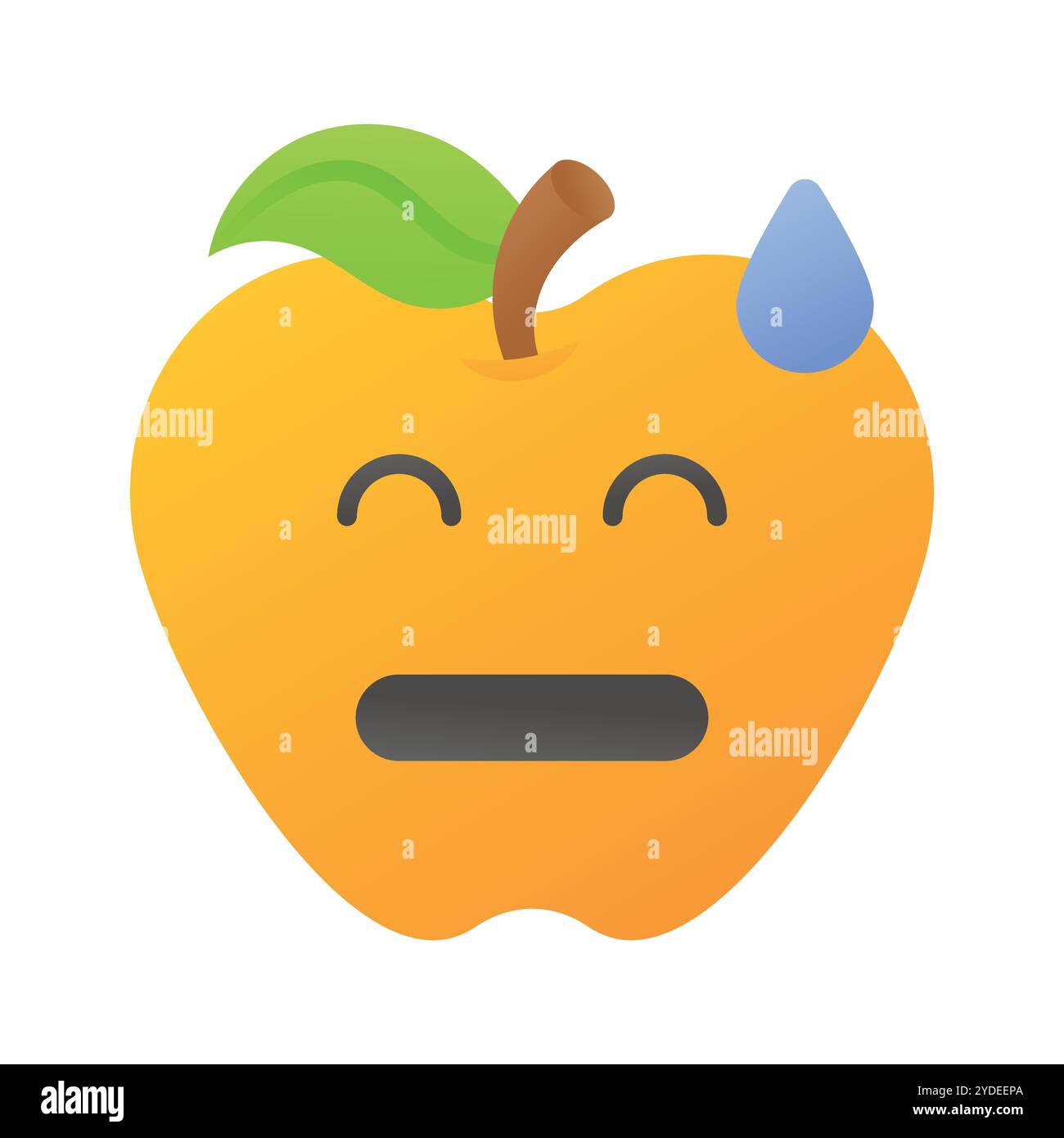 Embarrassed, guilty, worried emoji vector design, isolated on white ...