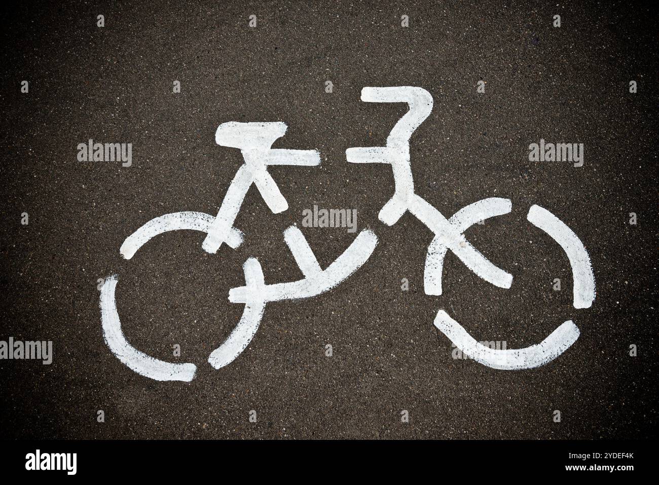 Bicycle road sign on the street Stock Photo - Alamy